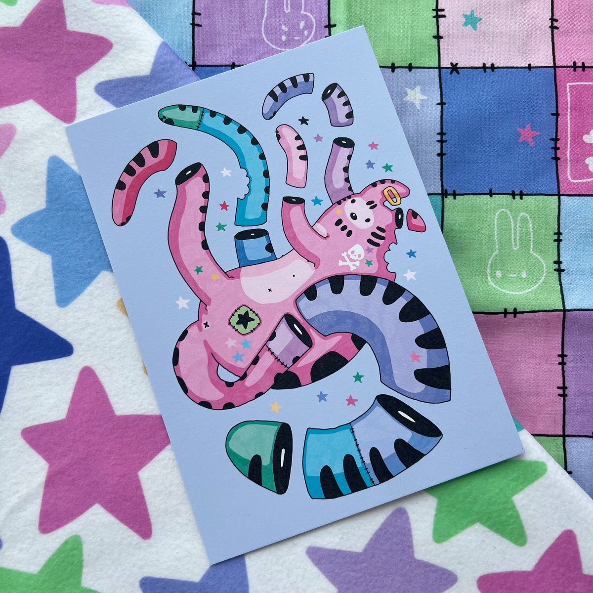 Wiggly Boy A5 Print | ʕ •ᴥ•ʔ~Ali the Loaf ♥*♡♥