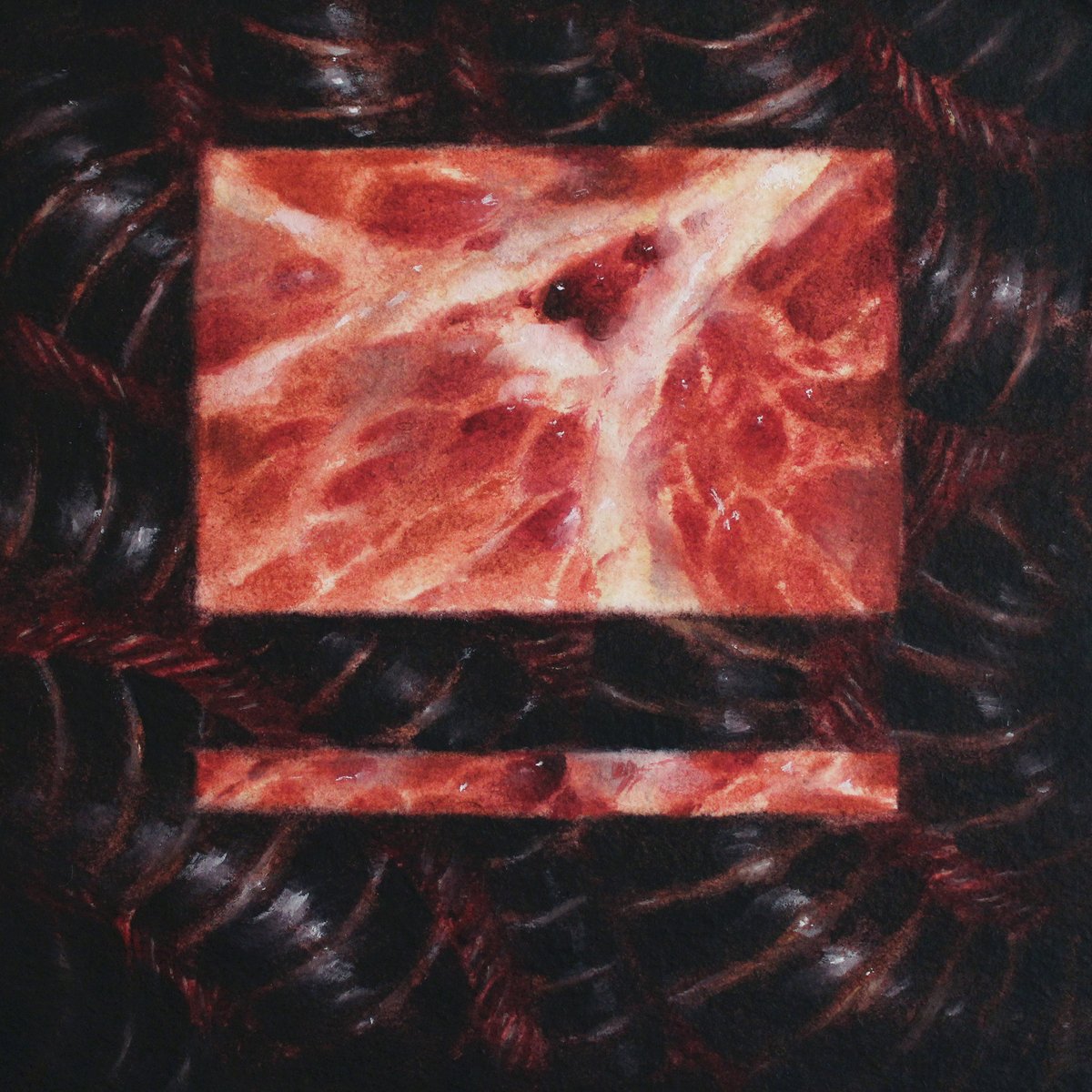 coil iv (4x4, 8x8, 11x11 inches) fine art print | Dusty Ray Paints