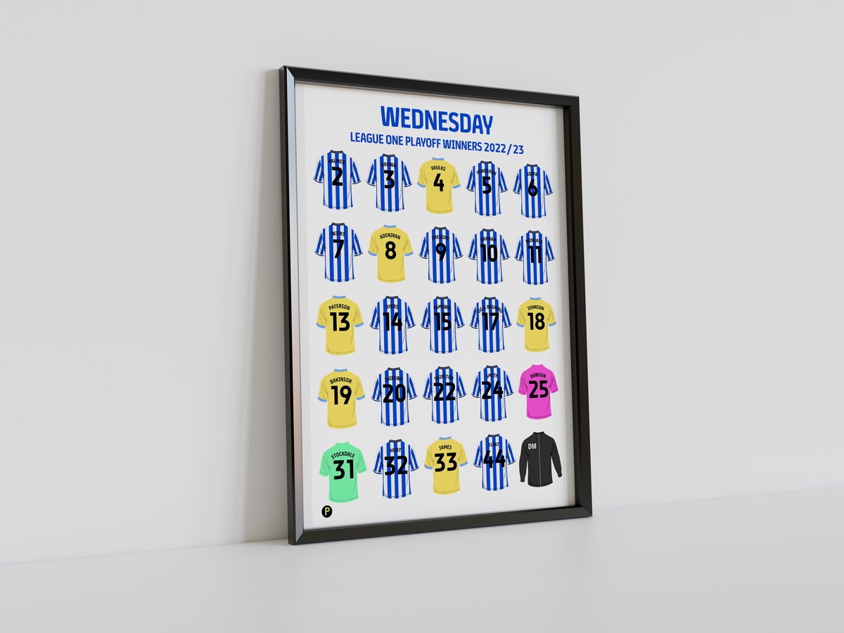 Sheffield Wednesday 2022/23 League One Playoff Winners Shirts ...