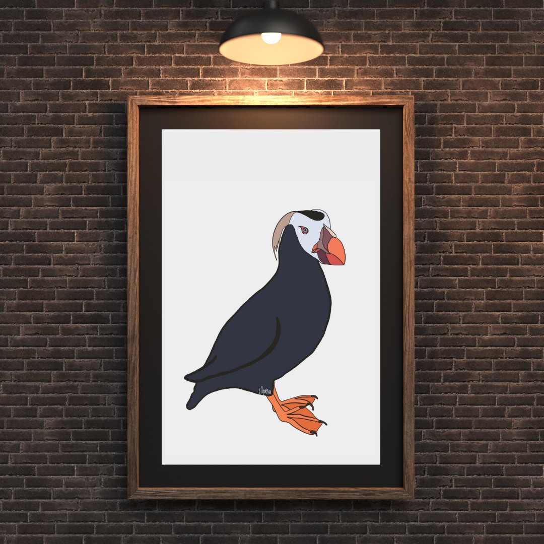 Tufted Puffin Print | Artwork By Sophia