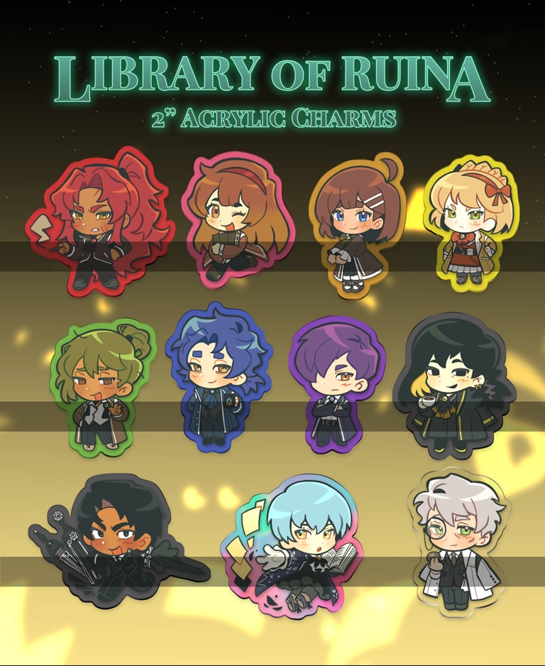 [2024 PRE-ORDER] Library of Ruina Acrylic Charm FULL BUNDLE | Teary Tuna
