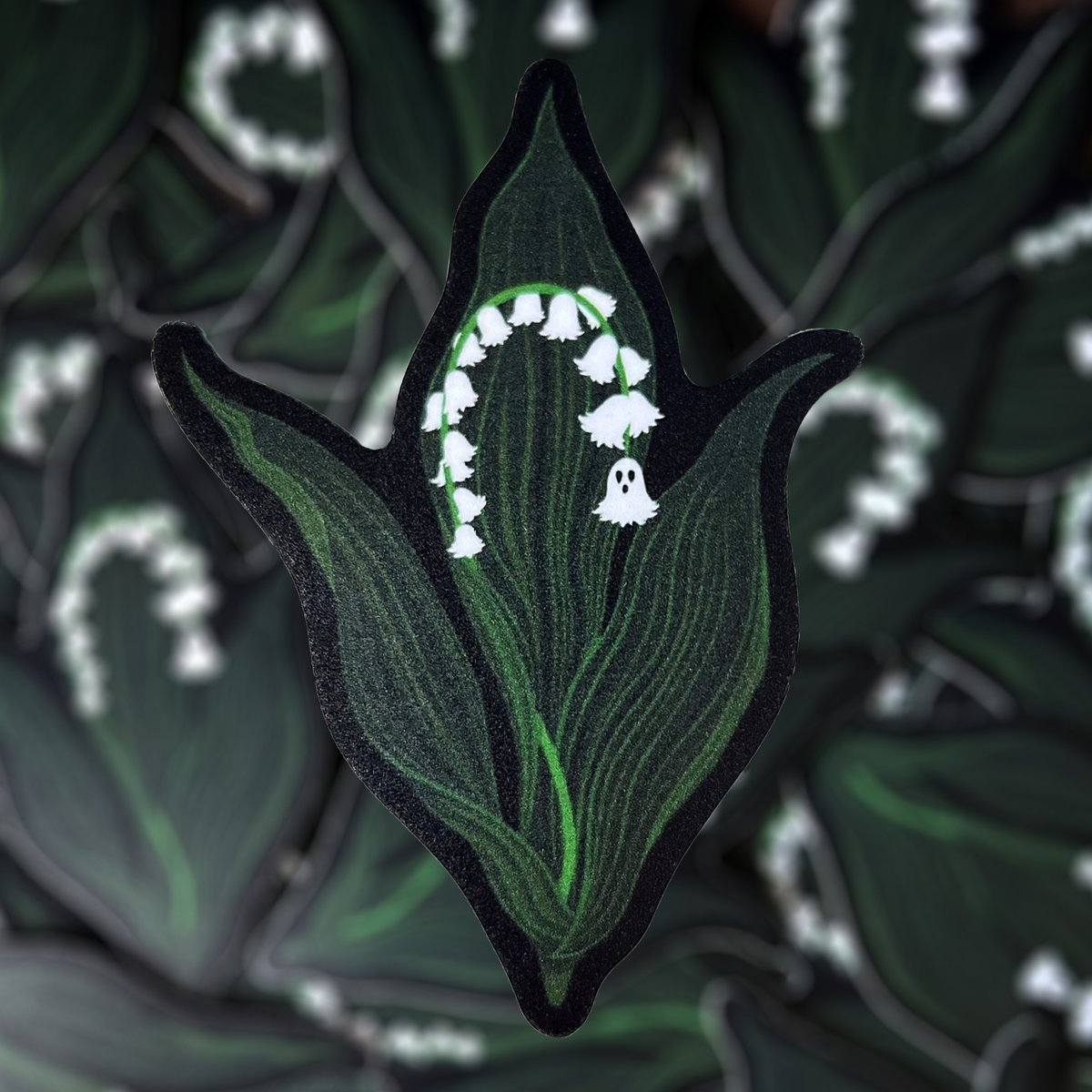 Ghost Lily Vinyl Sticker | Black Owl Press