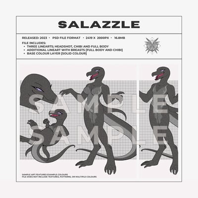 SALAZZLE LINEART TEMPLATE | GODBIRDART