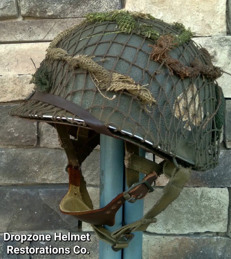 WWII Airborne Helmet sets. | Dropzone Helmet Restorations Co.
