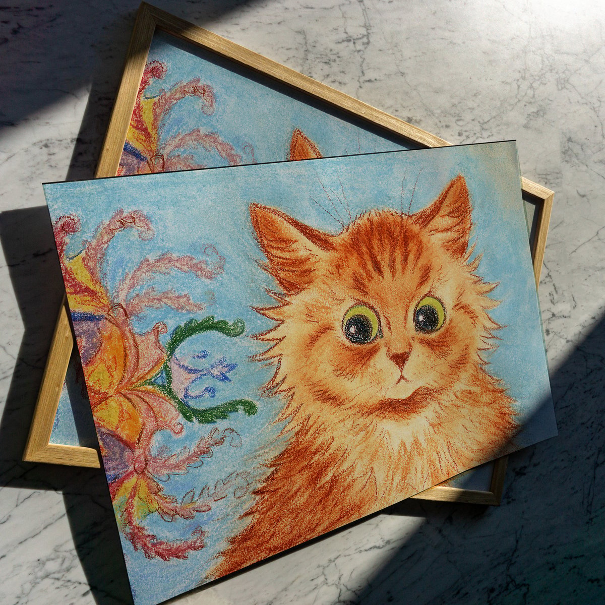 A curious cat | Louis Wain | Art Poster | Vintage Poster | Vintage ...