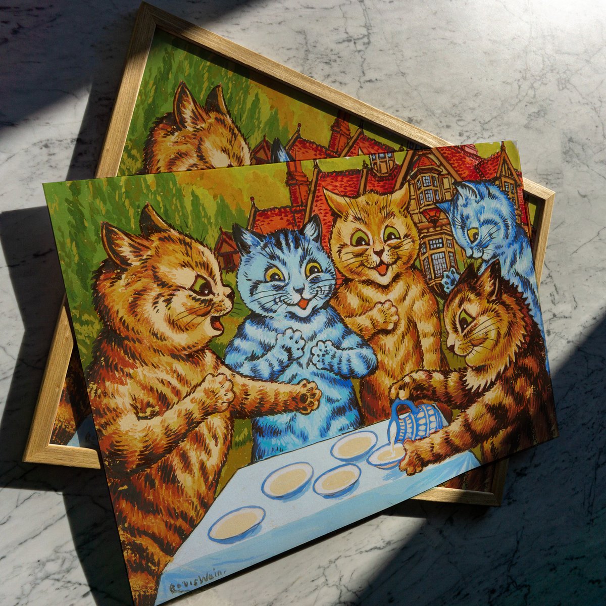 Cats tea party | Louis Wain | Art Poster | Vintage Poster | Vintage ...