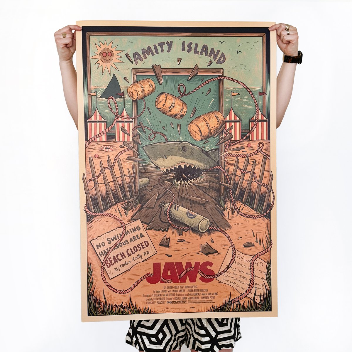 JAWS - LITHOGRAPH PRINT | Sam Dunn
