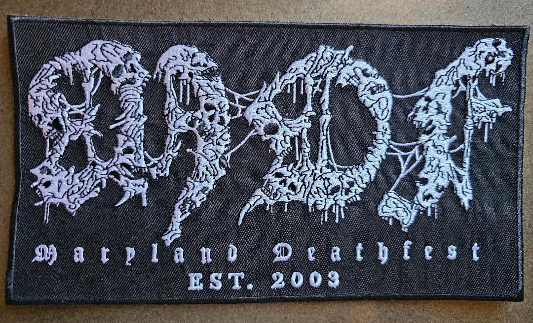 MDF logo woven patch (8" x 4 1/2") | Maryland Deathfest - Official ...