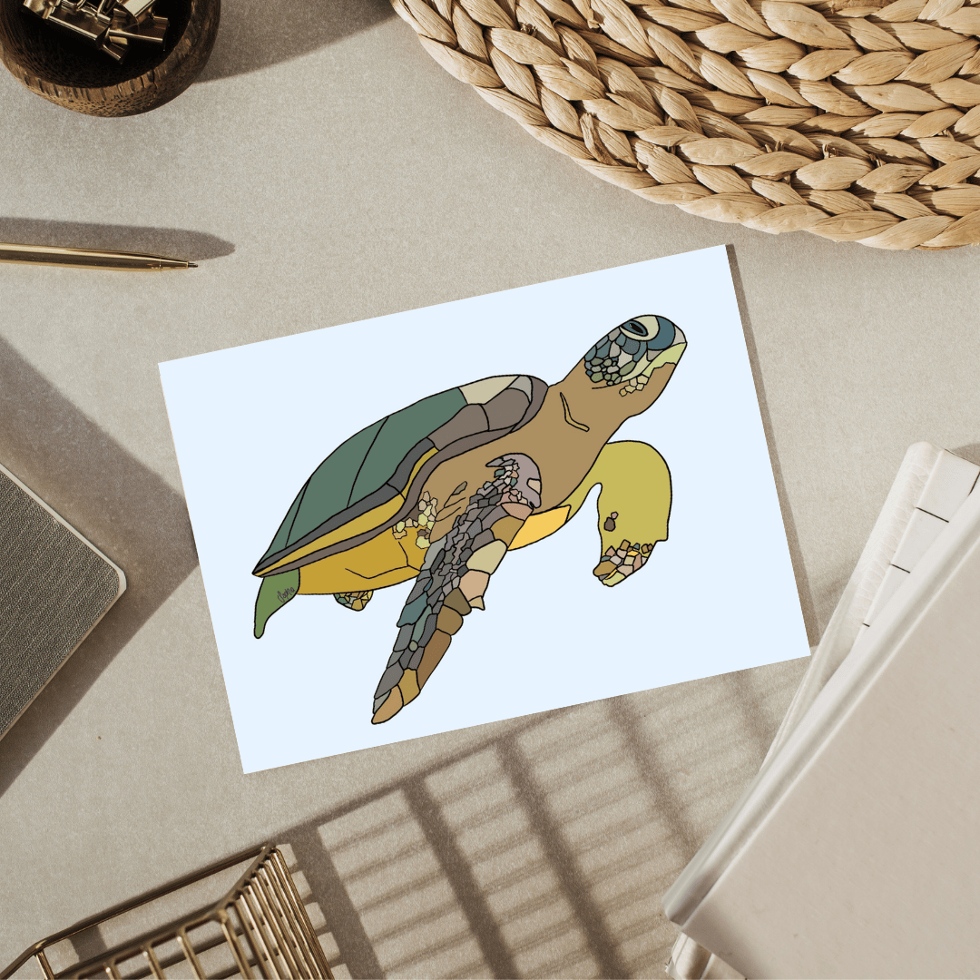 Sea Turtle Greeting Card | Artwork By Sophia