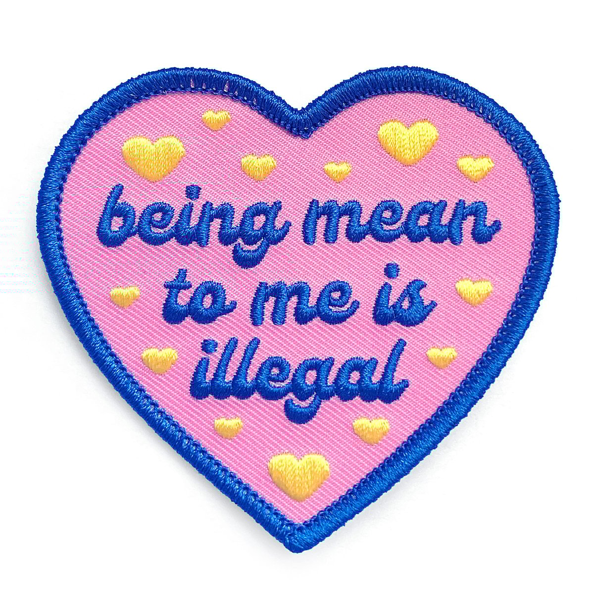 Being Mean To Me Is Illegal Iron-On Patch | krystan saint cat