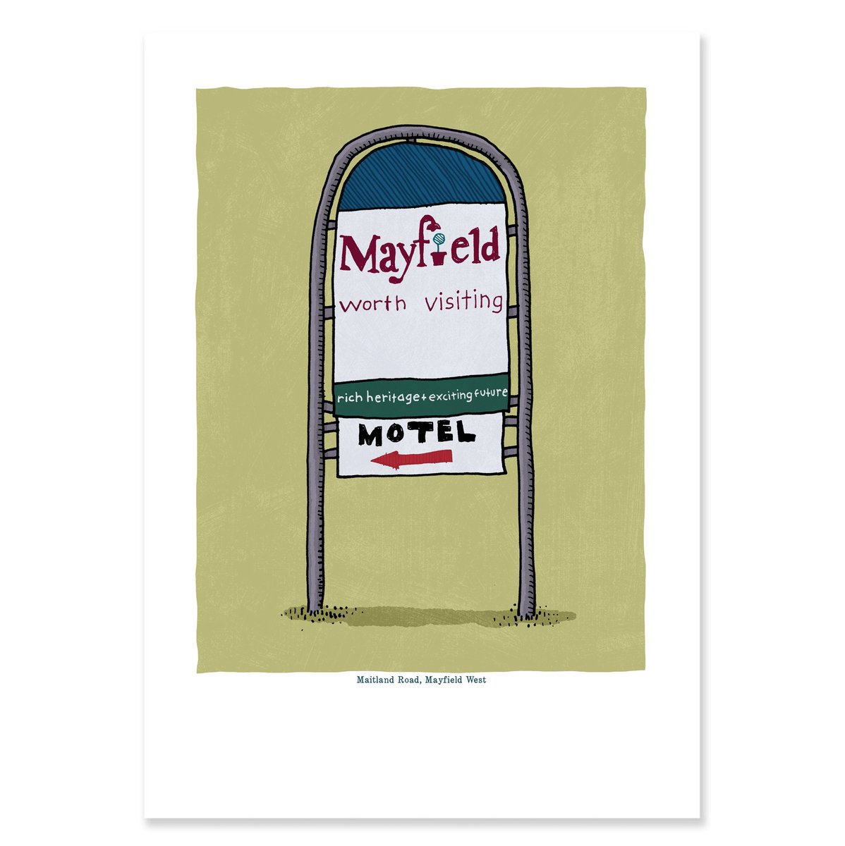 Mayfield Worth Visiting Sign | Mister Trevor Dickinson