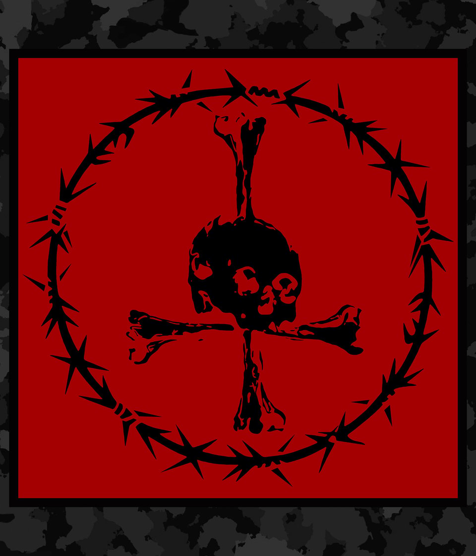 Revenge / No Remorse Skull Flag / Black | By Force Propaganda