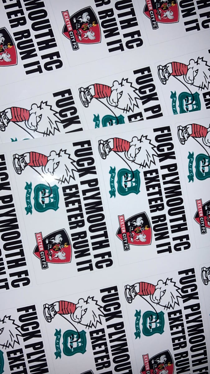 25 EXETER CITY FOOTBALL ULTRAS/CASUALS STICKERS | Casual Footy