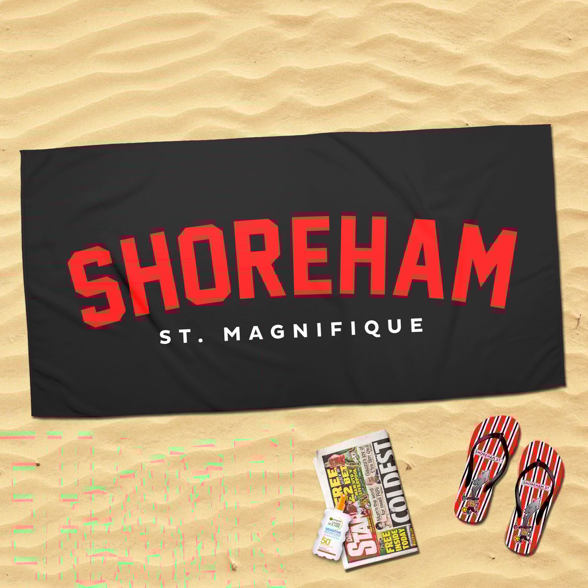 Shoreham Spellout - Beach Towel | Shoreham St. Magnifique