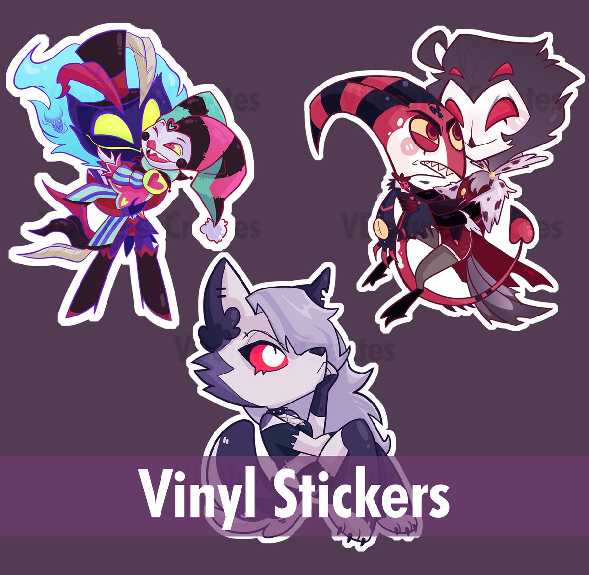 Helluva Boss Vinyl Stickers | VDelaneyCreates