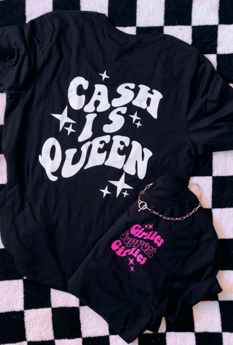 cash is queen- white font | 1/2 Sad Apparel
