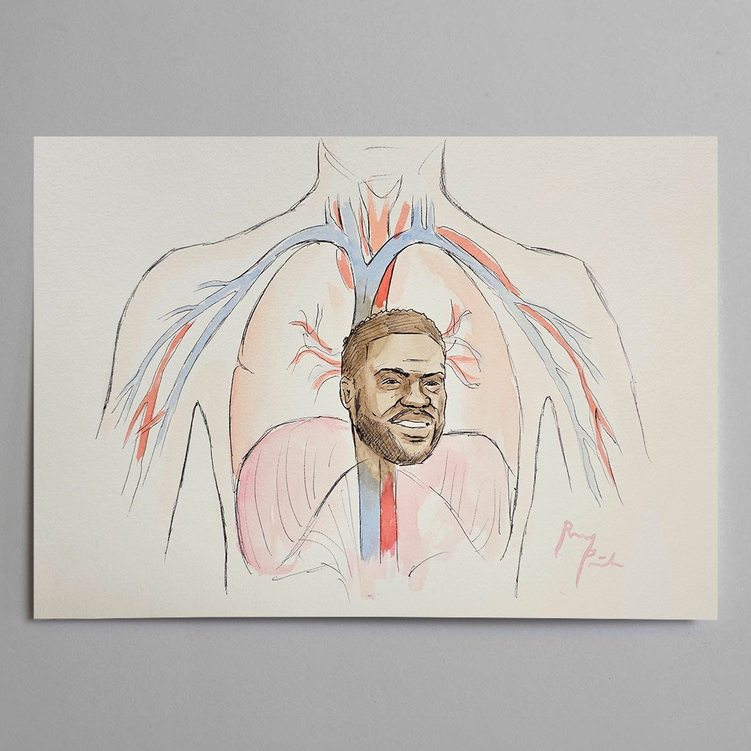 Kevin Hart Heart (original painting) | Rory Paints