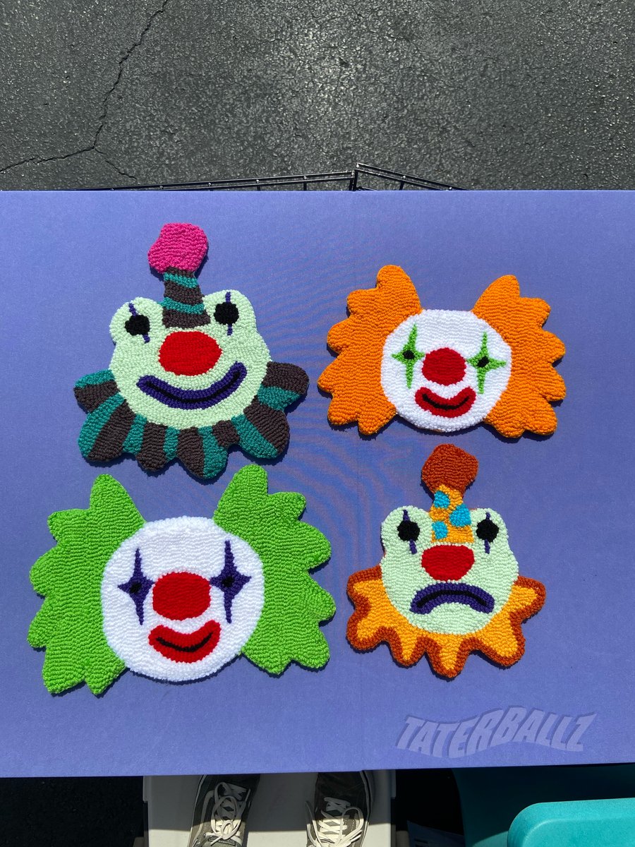 Clown Wall Rug (Green Hair) | taterballz