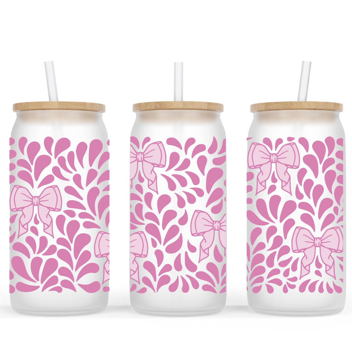 PINK Talavera 16oz Glass Cup💖 | Lash Creations & Crafts