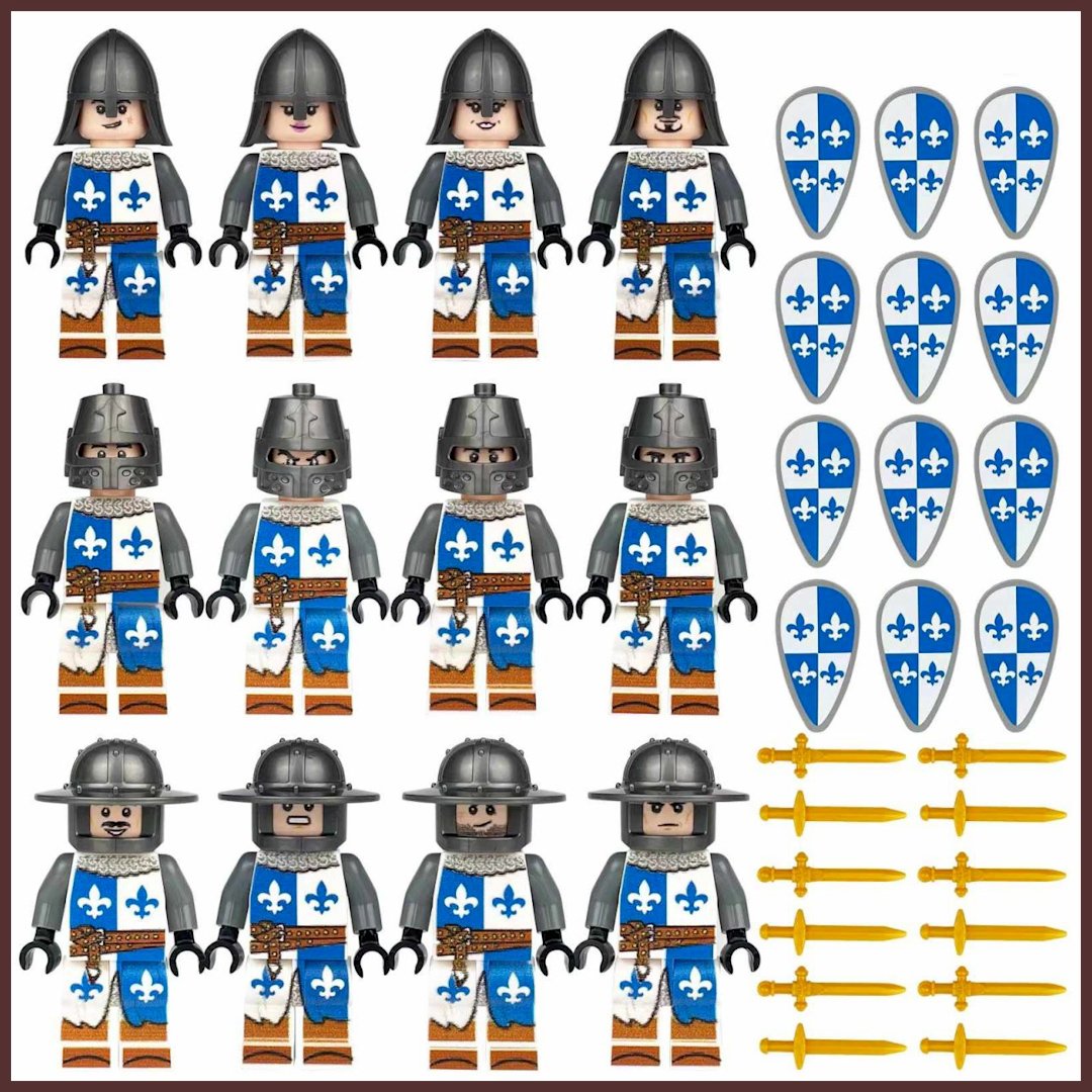 Medieval French Infantry - Quartered Fleur de Lis | Historical Brick Store