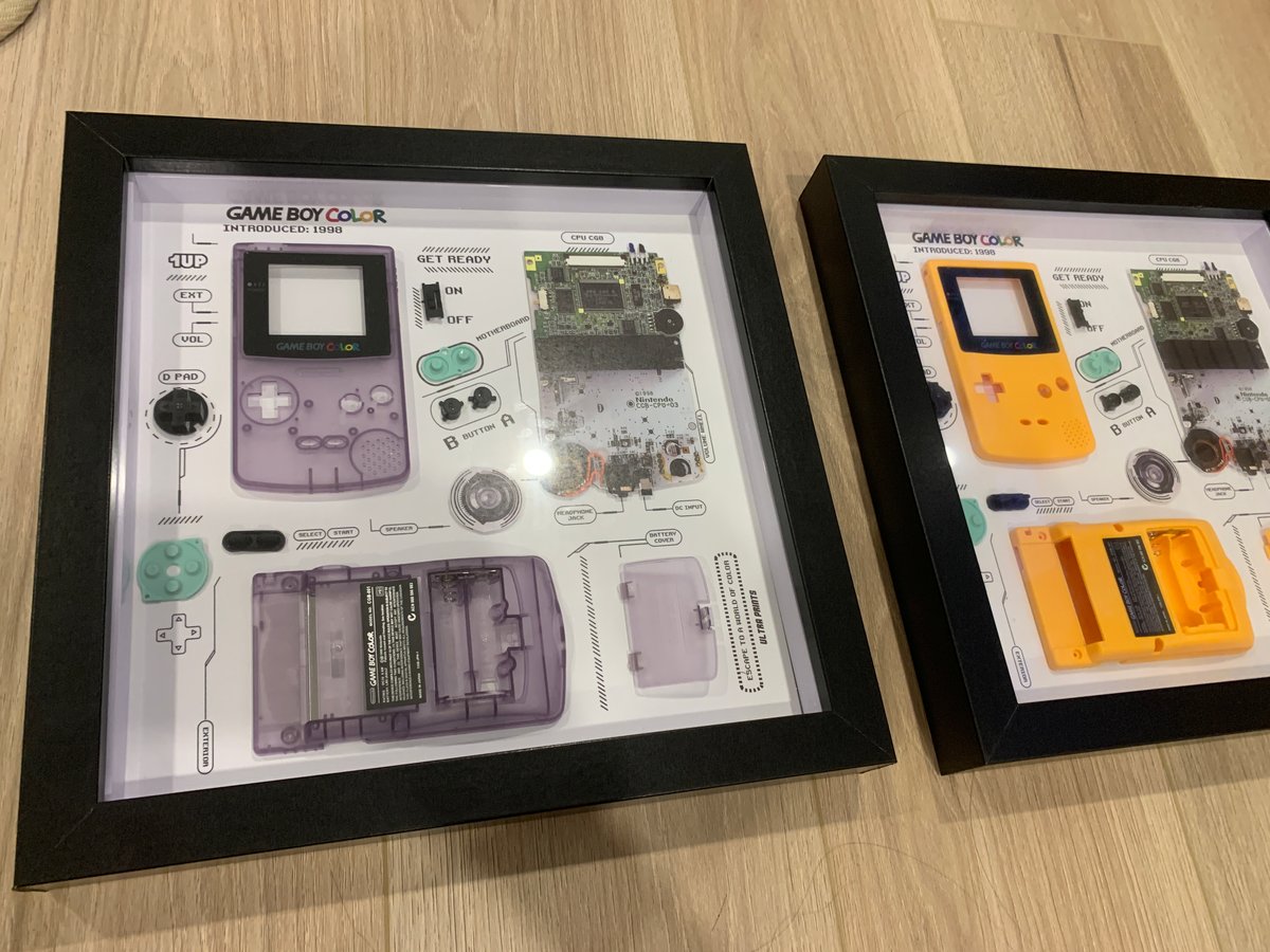 Gameboy Color Deconstructed Framed Poster 30x30cm | ultraprintsnz