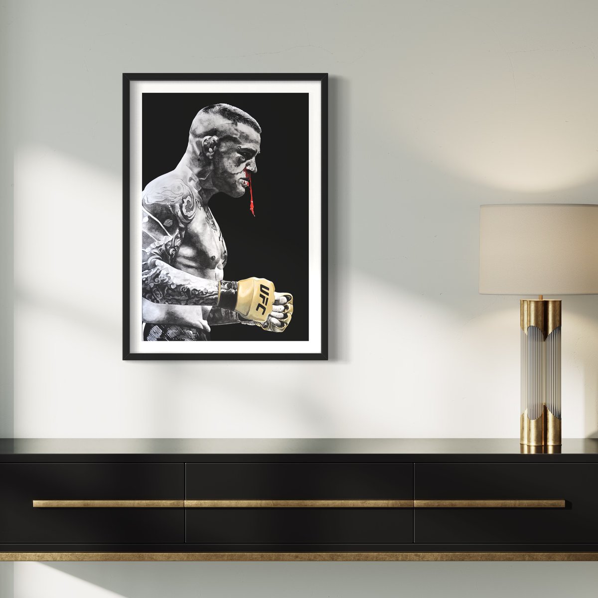 Ross Baines Art — SIGNED DUSTIN POIRIER PRINTS - TENACIOUS