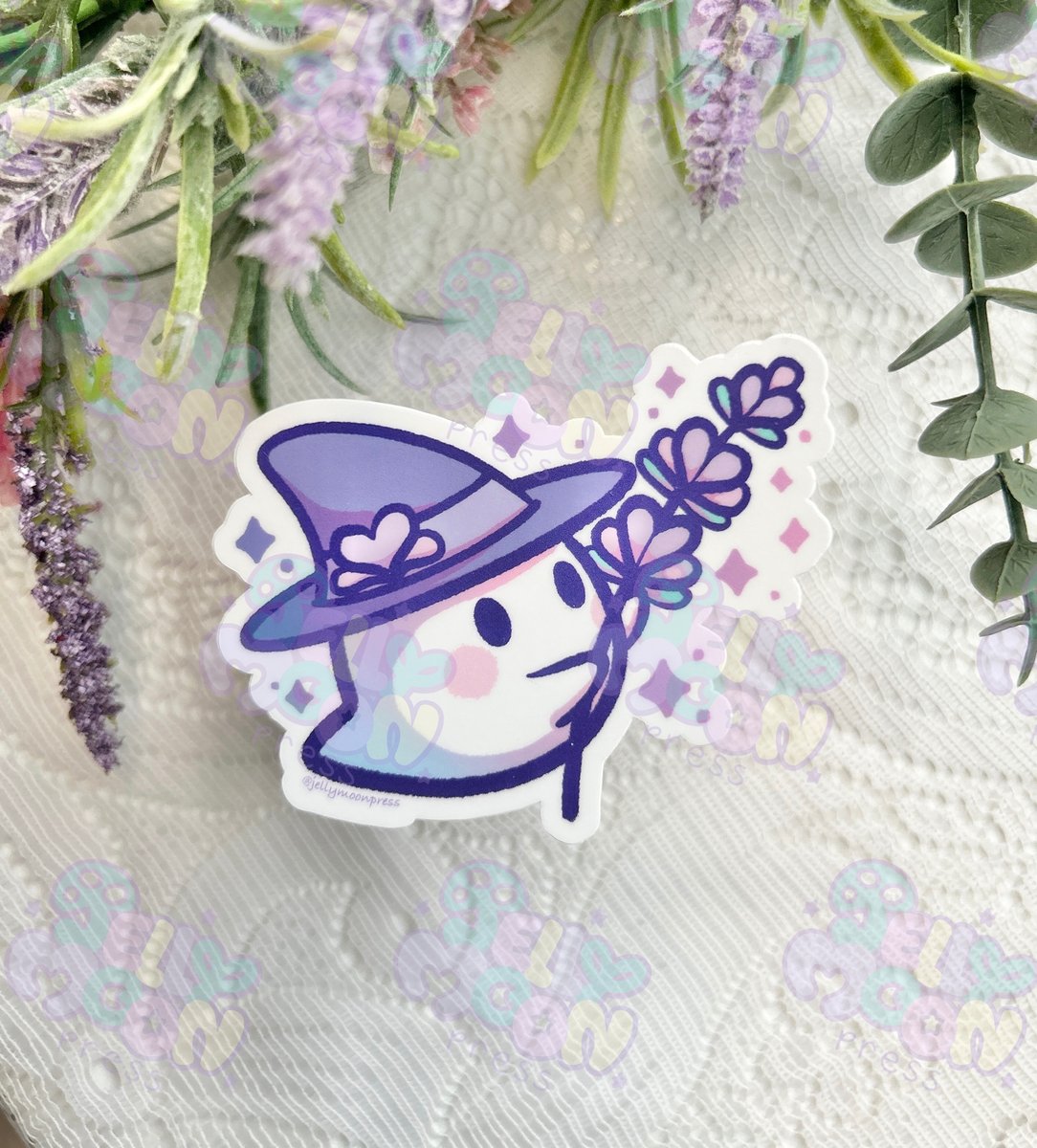 Lavender Ghost Vinyl Sticker | JellyMoon Press