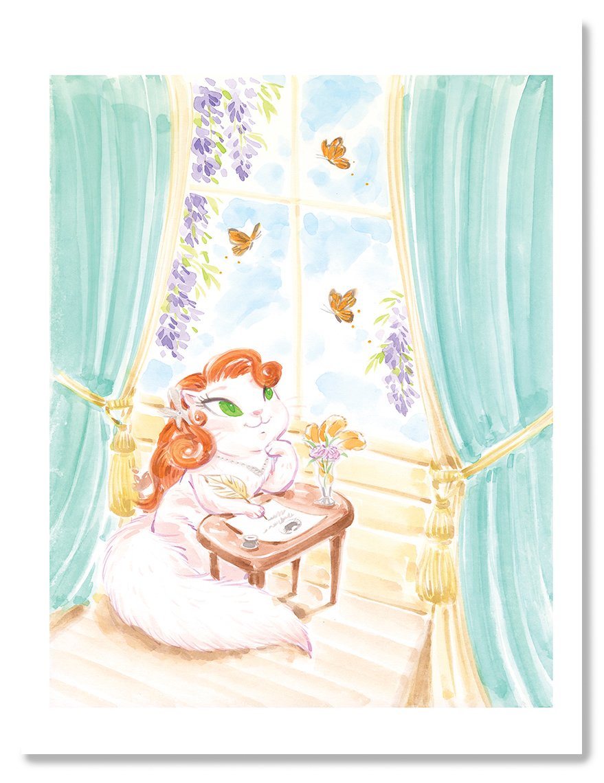 *20% Off* 'Bridgerton Cats - Penelope' LE 11 x 14" Print | Martin Hsu Art