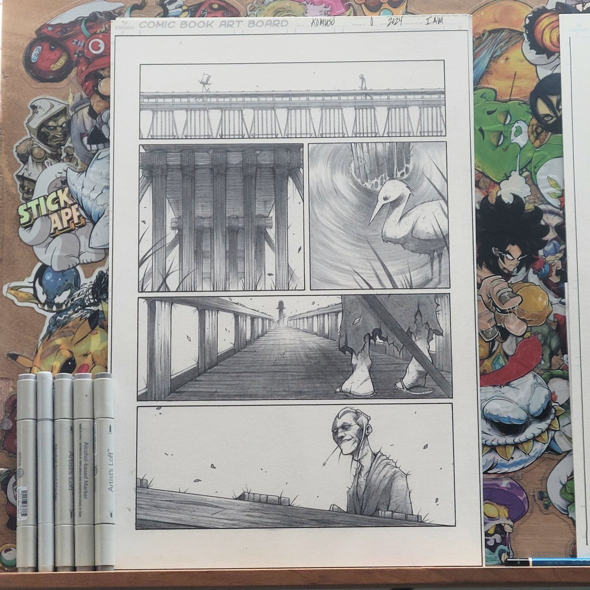 ORIGINAL HAND COLORED PAGE SIGNED | Atomic Studios
