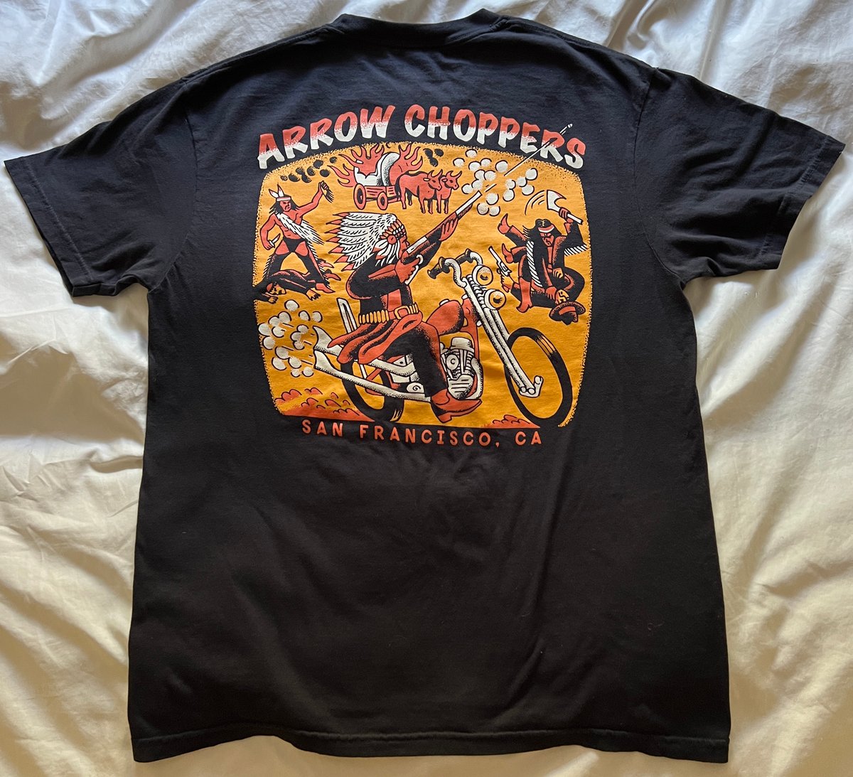Arrow Choppers - Wagon Burner T-Shirt (Black) | Whirlinglog and Arrow