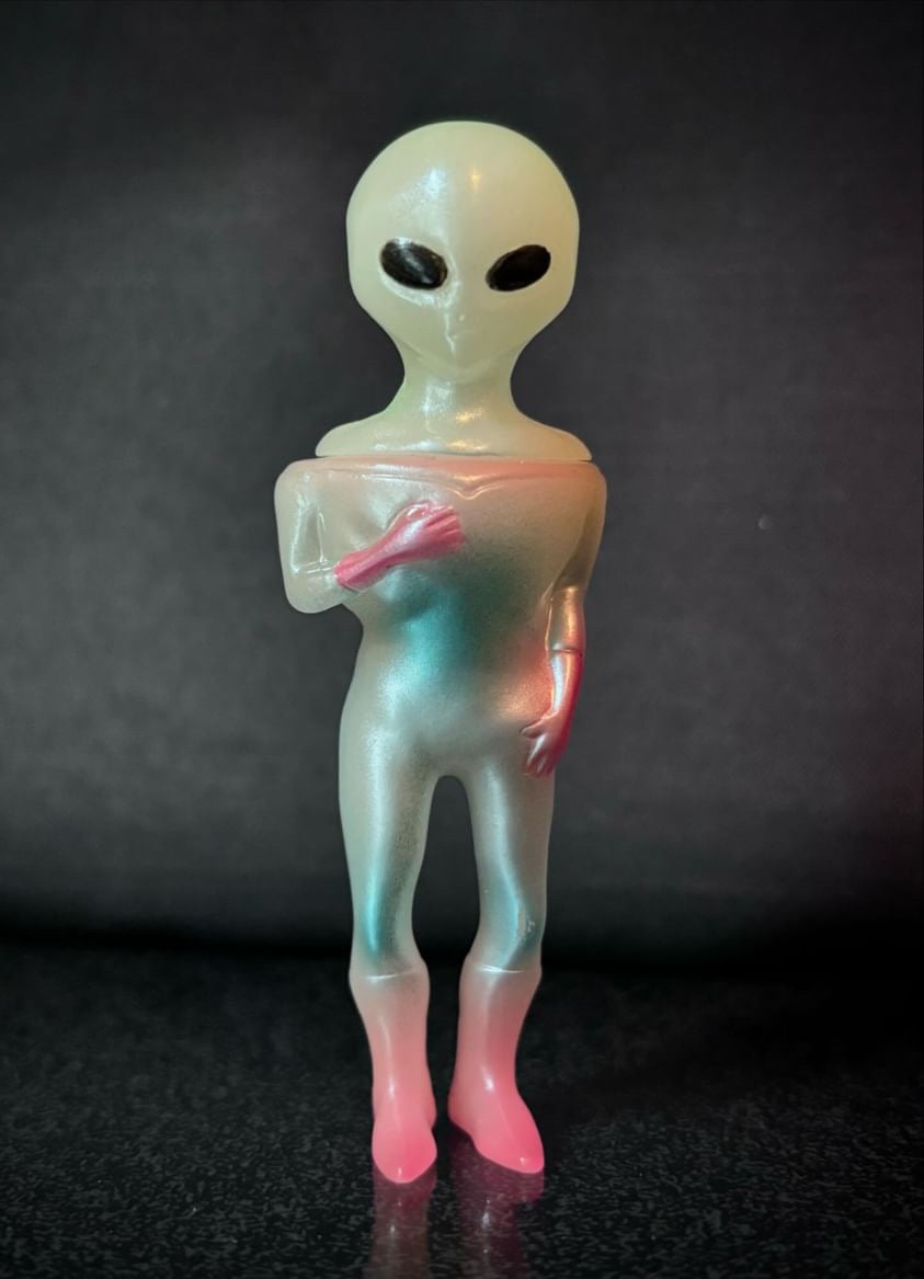 Hyper Cryptid Sofubi Series 1: Grey Alien Glow in the Dark version ...