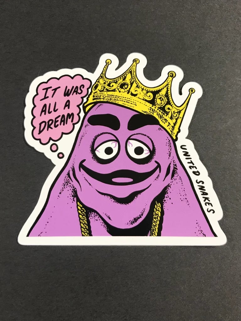 United Snakes Press — NOTORIOUS GRIMACE STICKER