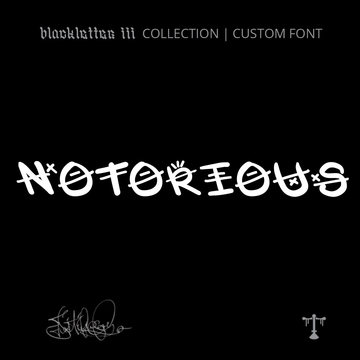 Notorious (1 style) - Custom Font by Justified Ink | Justified Ink