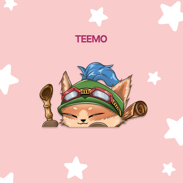 E. Teemo Peeker Decal | UBAE Stickers