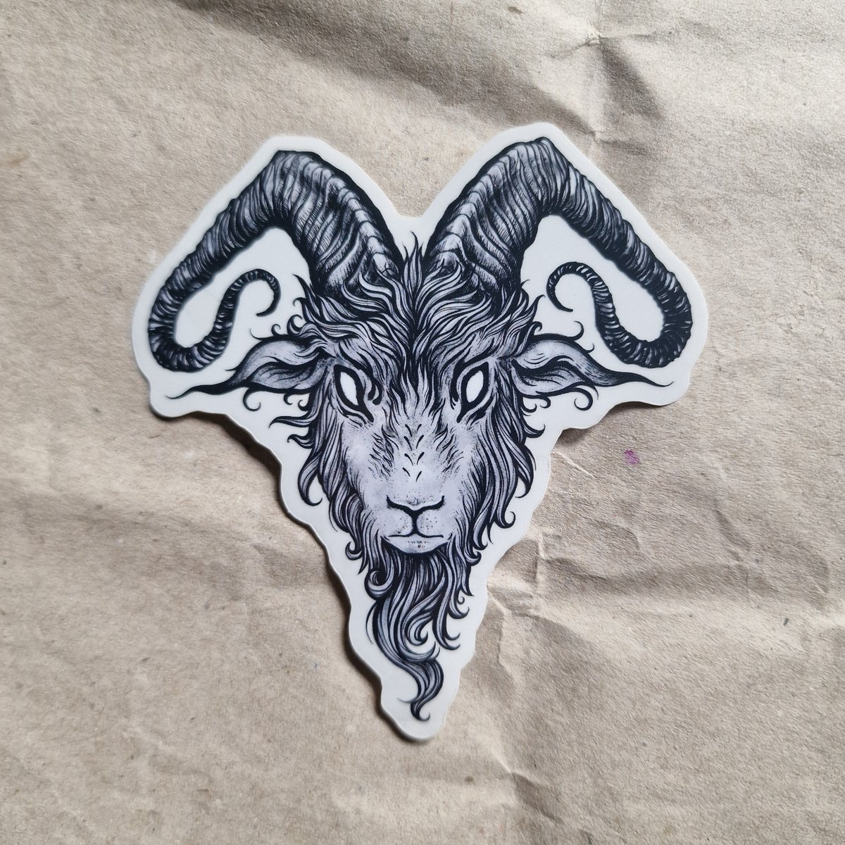 Goat Vinyl Sticker - transparent | Drowned Orange
