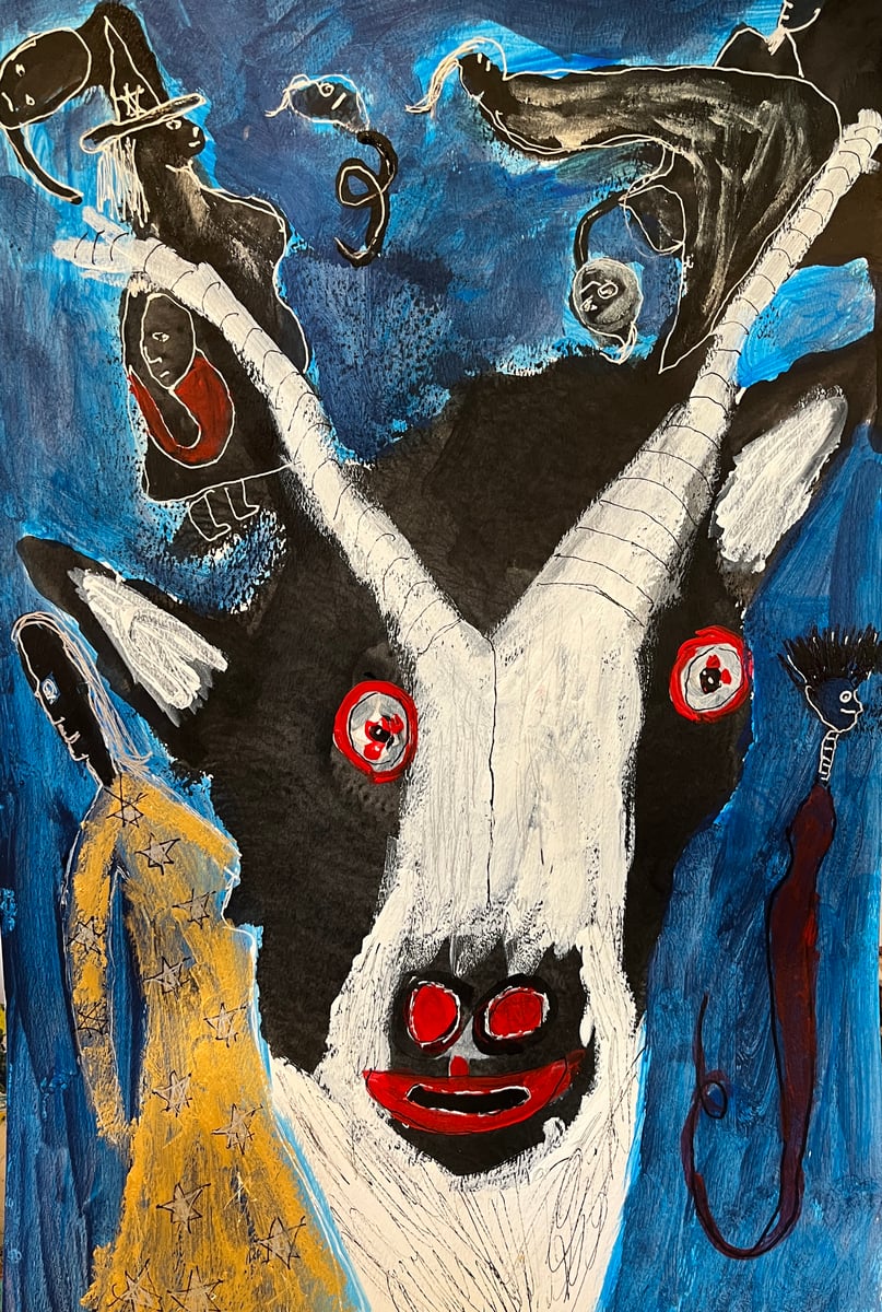 Shapeshifter | Bonewoman Outsider Art by Reda Rackley