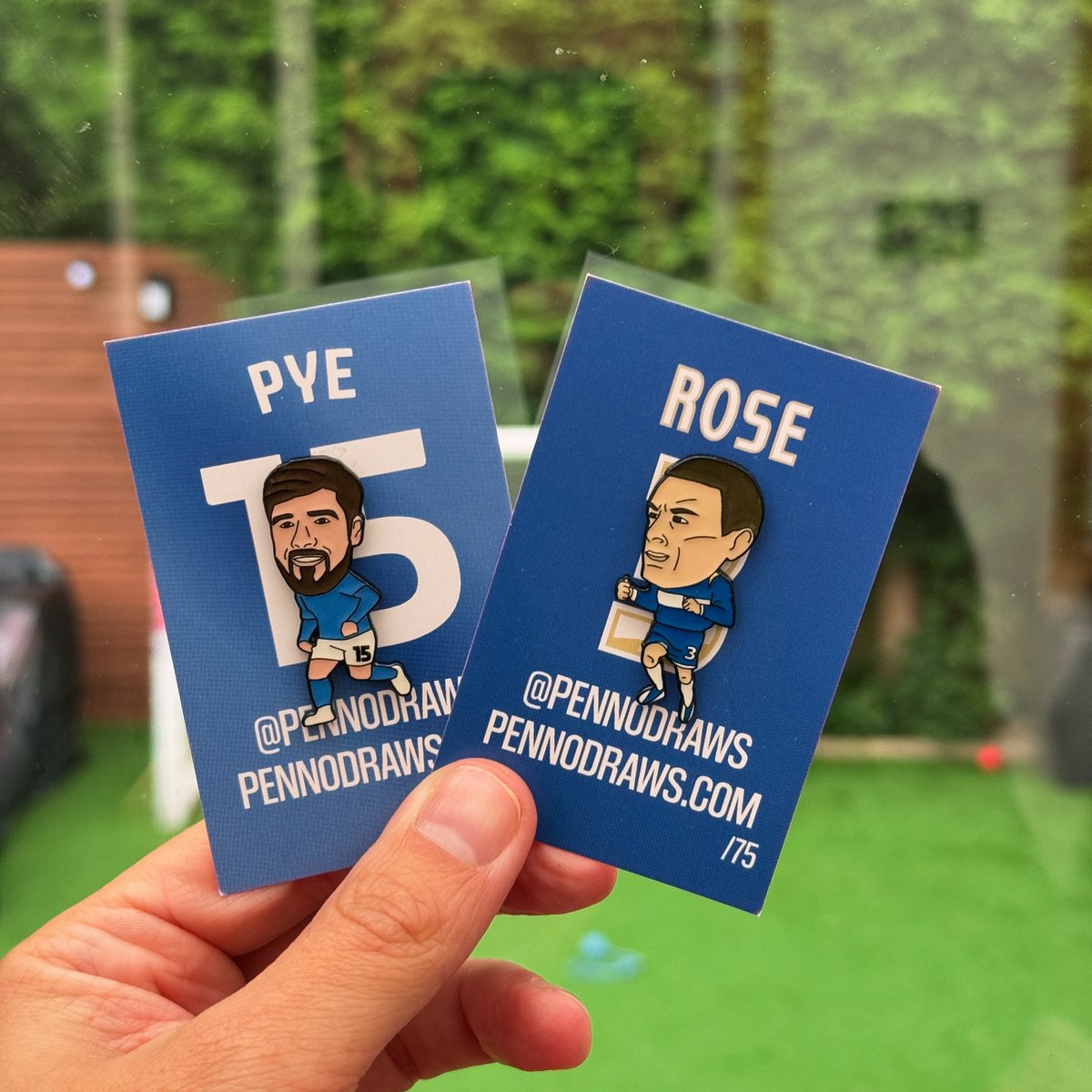 Ethan Pye / Michael Rose - Stockport County Pennodraws Pin Badge ...