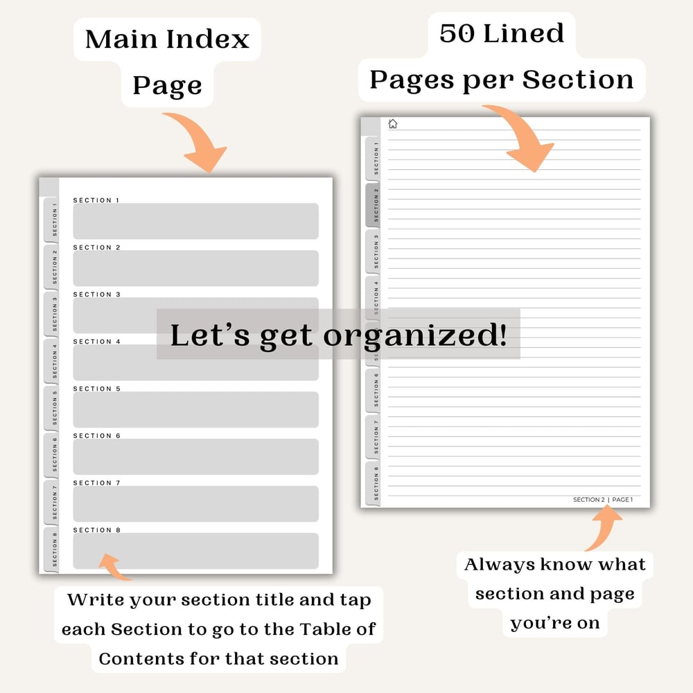 Digital Notebook Bundle, Templates for reMarkable 2 | Smart Planner ...