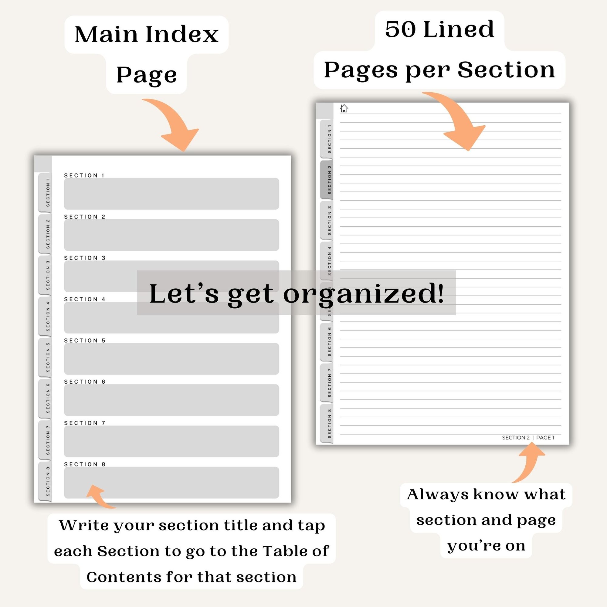 Digital Notebook Bundle, Templates for reMarkable 2 | Smart Planner ...