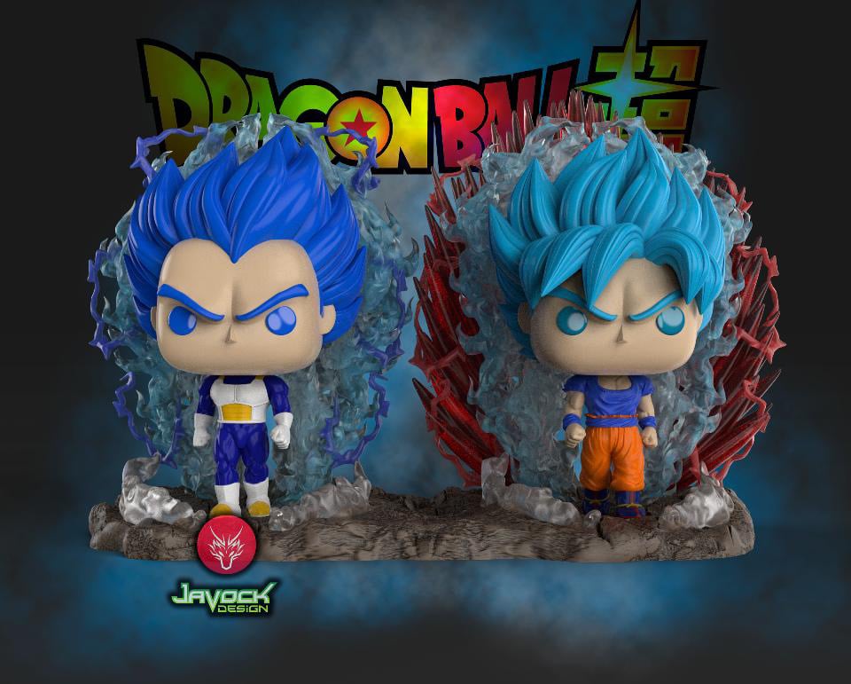 GOKU AND VEGETA FULL POWER (BUNDLE) DRAGON BALL SUPER CUSTOM FUNKO POP | DragonPopCustoms