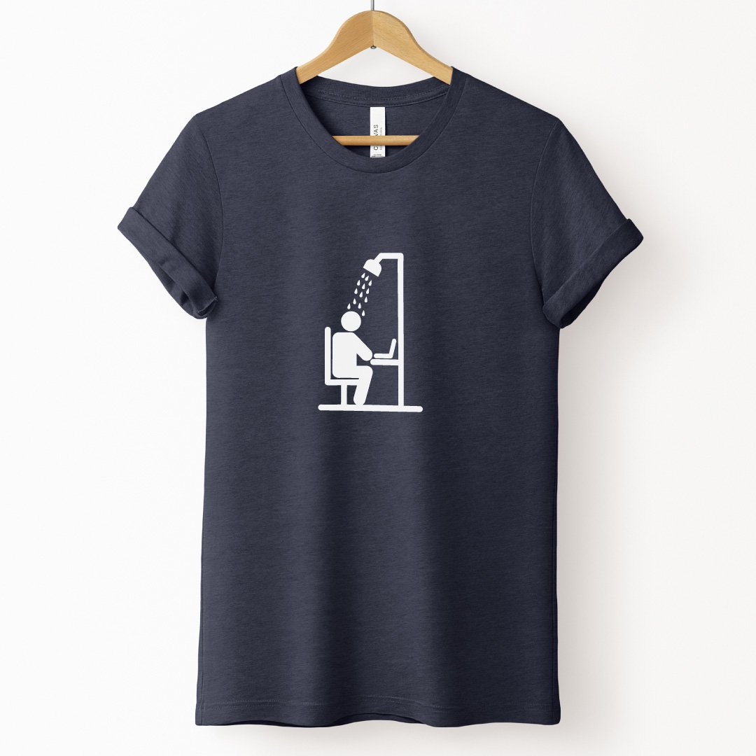 Laptop Shower T-Shirt | Dollar Store Doodles