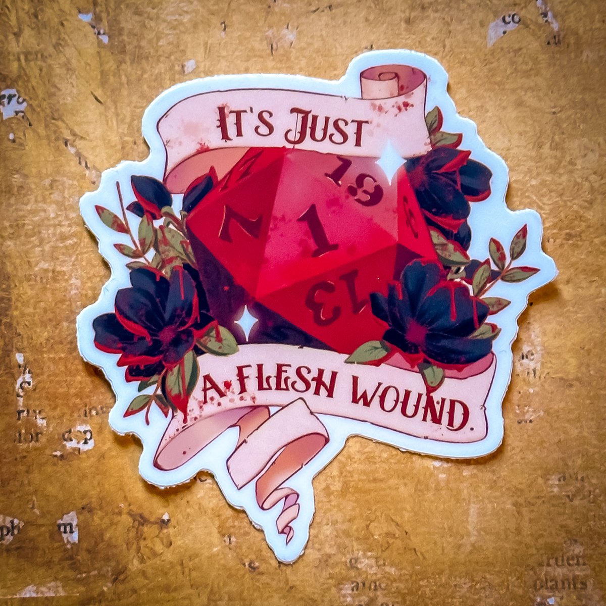 It's Just a Flesh Wound Sticker | Pins By Arisamon