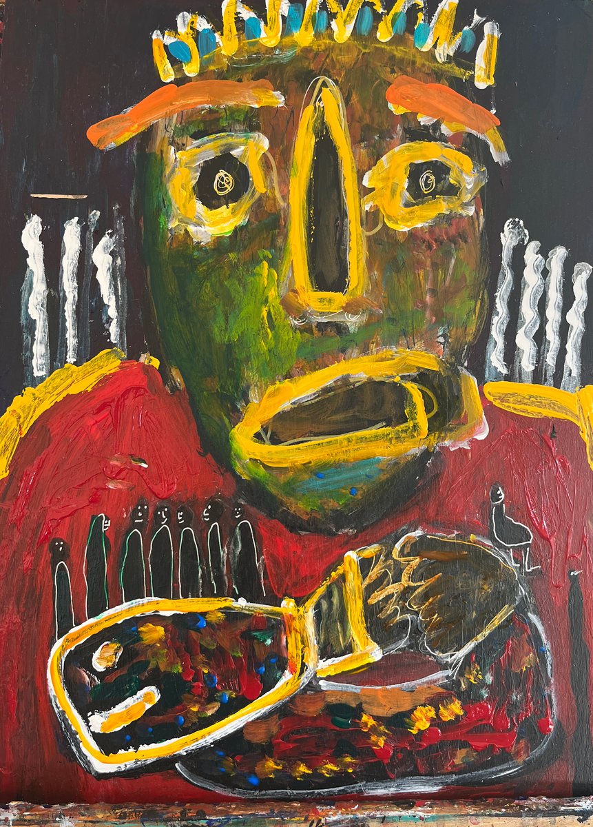 The Fisher King | Bonewoman Outsider Art by Reda Rackley