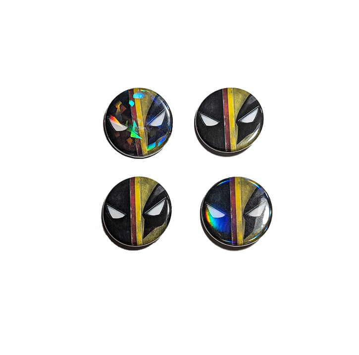 1.25" Deadpool Wolverine | Elastic Heart Buttons