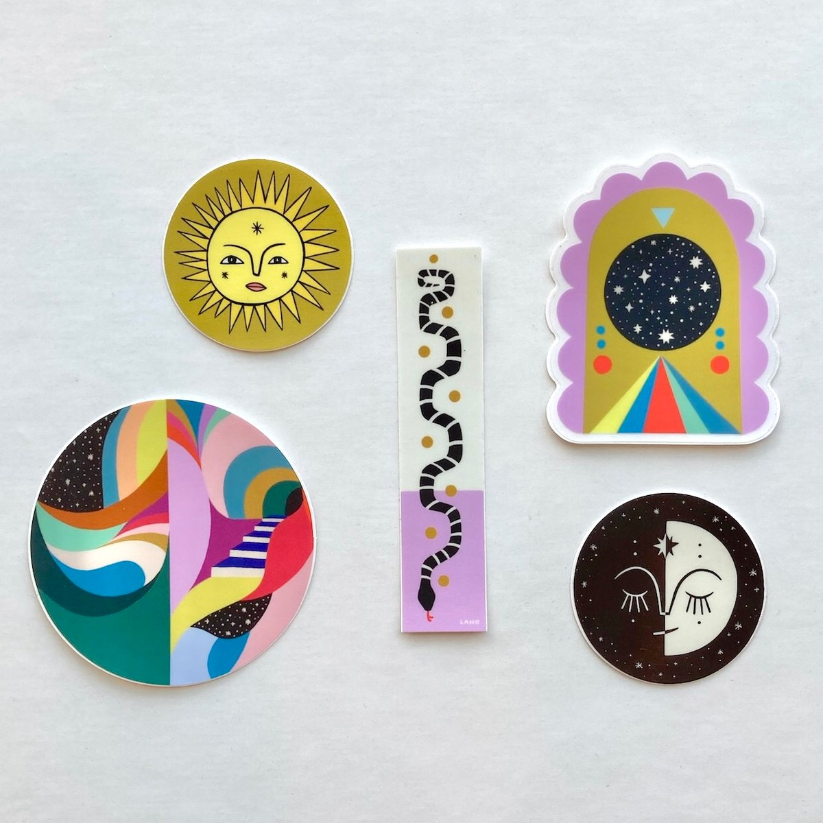 Cosmic Sticker Pack 5ct. | Warm Shape
