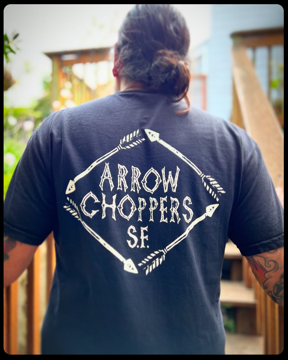 Arrow Choppers - Logo -T-Shirt (Black) | Whirlinglog and Arrow