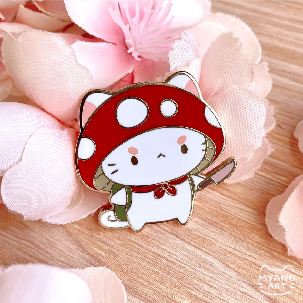 stabby enamel pin | myangart