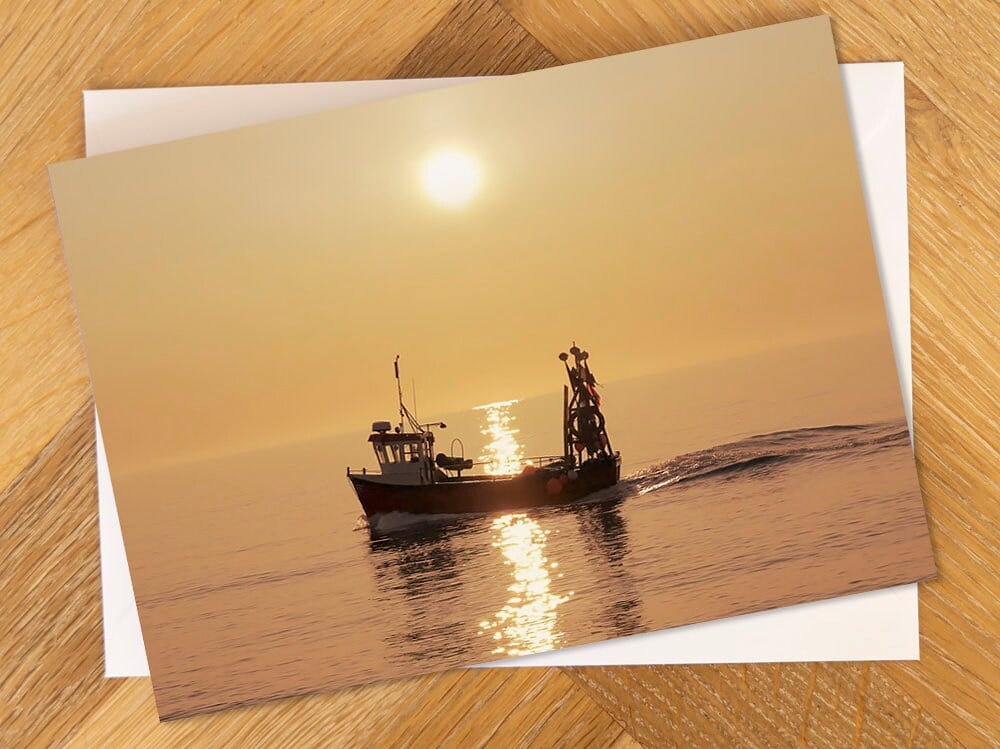 Aldeburgh Fishing Boat Greeting Card. Suffolk Coast Card | Suffolk ...