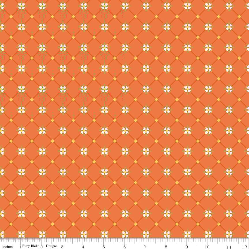 Orange Crosshatch from Autumn Afternoon | Anka's Treasures