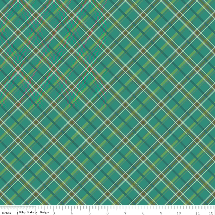Teal Plaid from Autumn Afternoon | Anka's Treasures